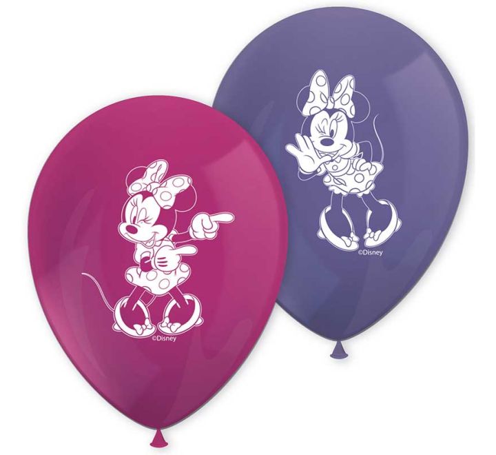 Minnie Mouse Designs Balloons 6 Pack (Optional Inflation) — Sweets 'n ...