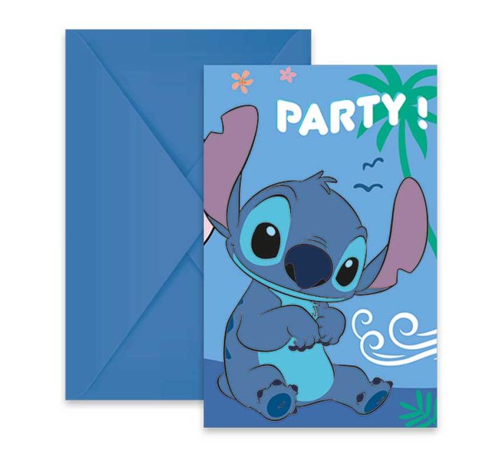 Stitch Party Invites 6 Pack - Disney Feature from Lilo and Stitch ...