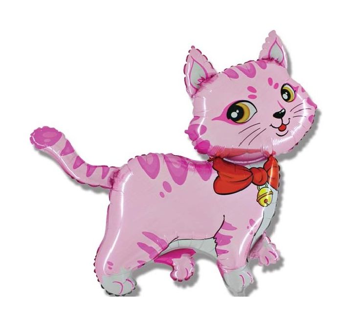 Pink Cat SuperShape Foil Balloon 36" (Optional Helium Inflation ...