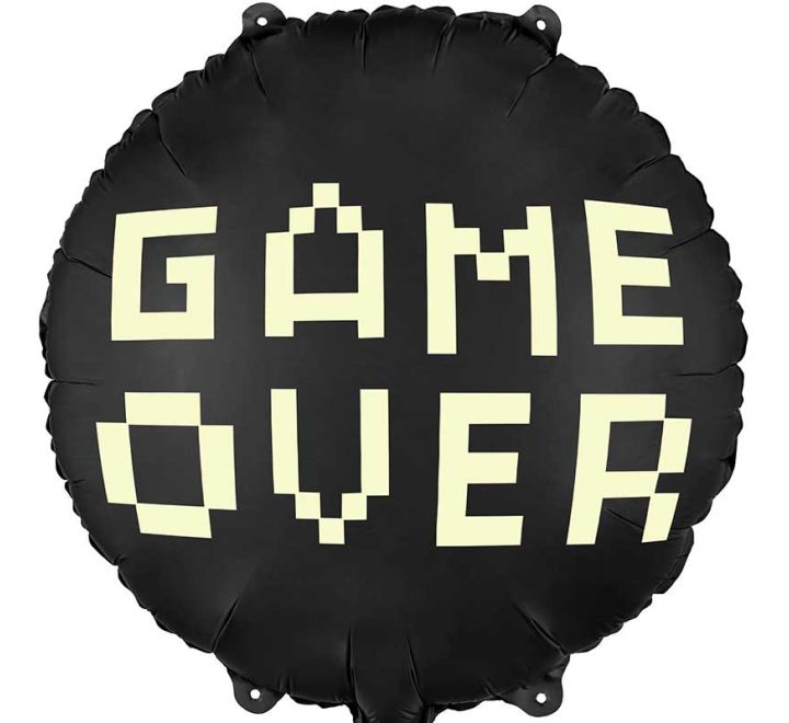 GAME OVER Foil Balloon - 18" (Optional Helium Inflation) — Sweets 'n ...