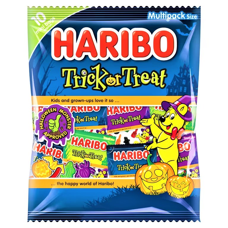 Haribo Halloween Trick or Treat 10x16g Fun Size Bags Multipack 160g ...