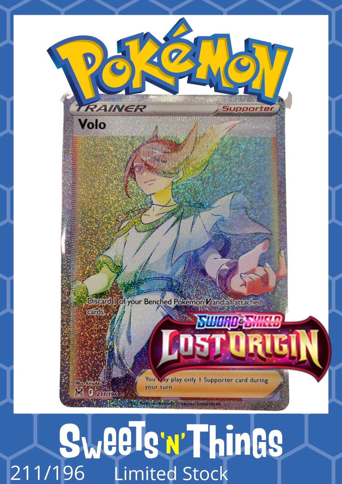 Pokémon TCG: Volo Rainbow Rare Lost Origin SS11 Single Card English Ed ...