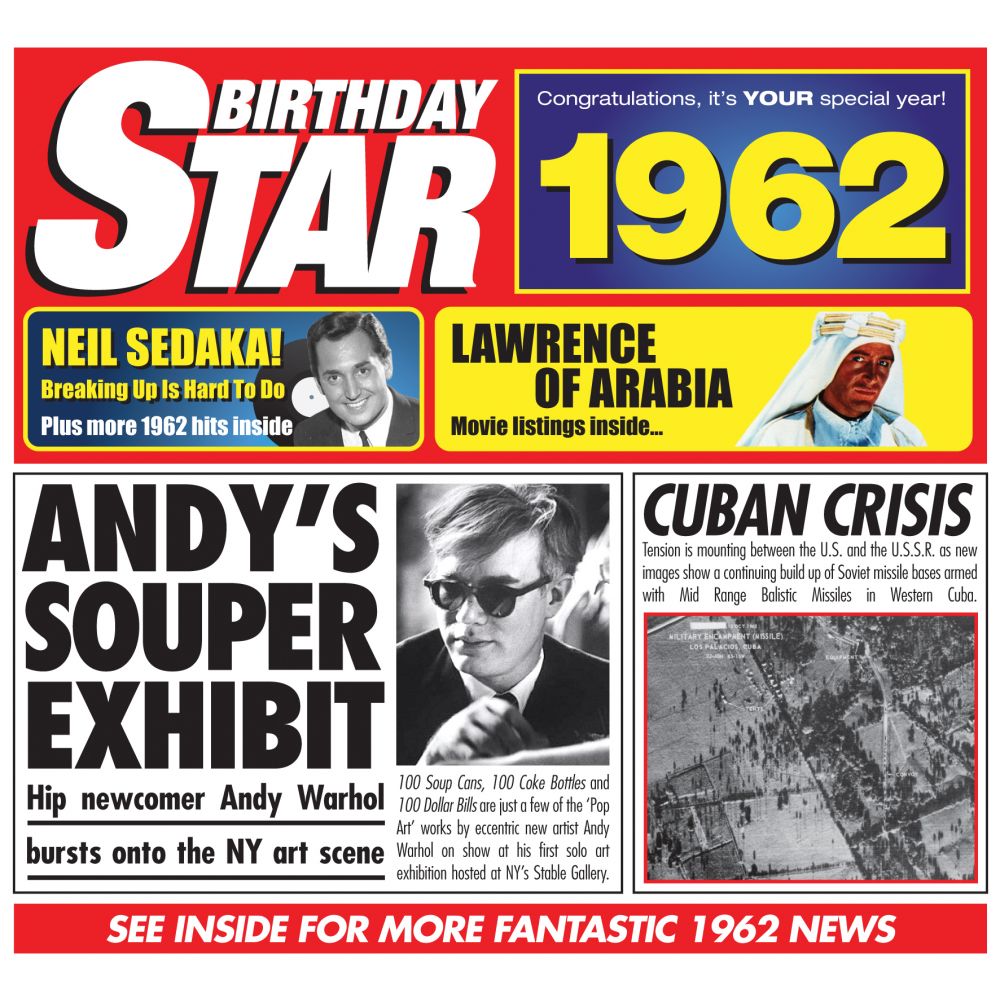 Birthday Star 1962 CD Music Greeting Card Special Year — Sweets 'n' Things