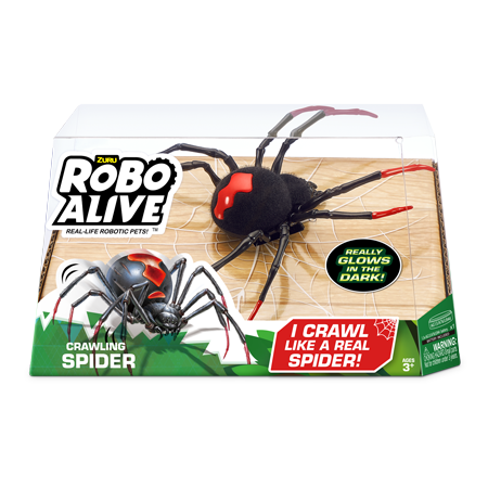 Crawling Spider Battery-Powered Robotic Toy, Black, One Size — Sweets ...