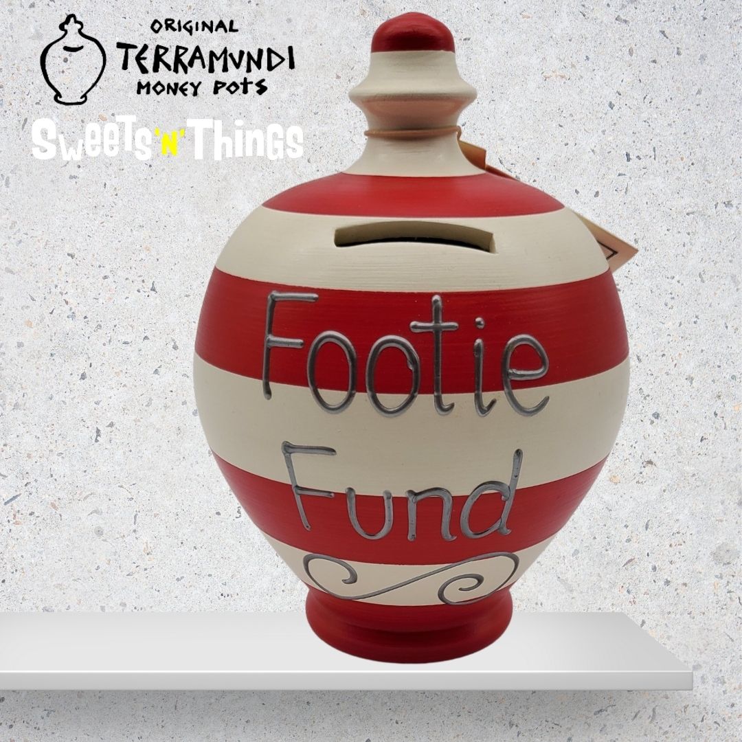 Original Terramundi Money Pot - Footie Fund Red — Sweets 'n' Things