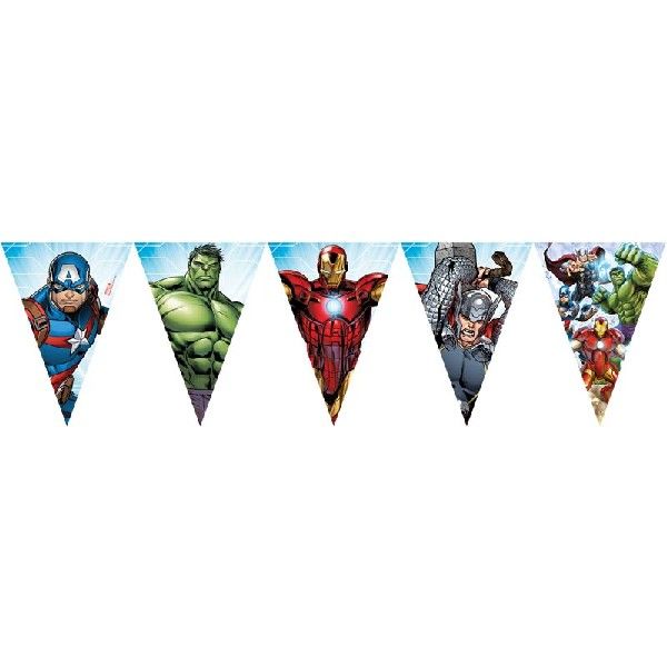 The Mighty Avengers Marvel Party Triangle Flag Banner — Sweets 'n' Things